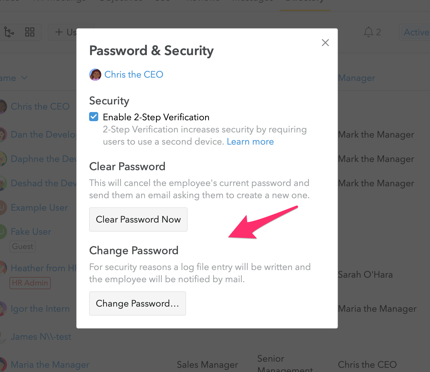 Changing or resetting an employee's password - Small Improvements Help ...
