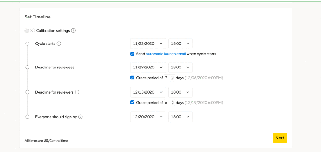 Creating a Performance Review Cycle - Small Improvements Help Center