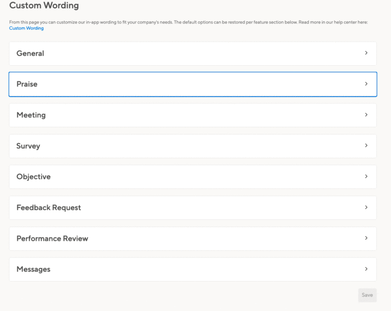 Custom wording and design - Small Improvements Help Center