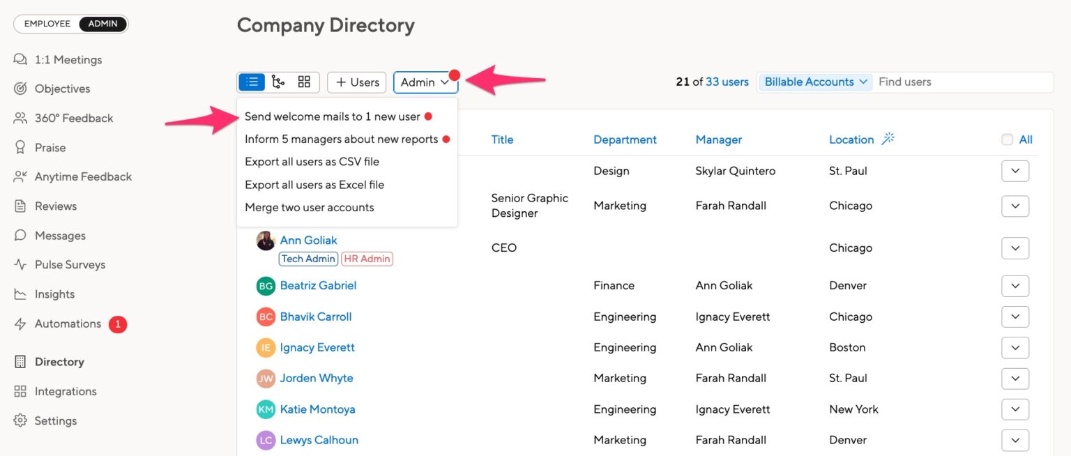Direct and Secondary Managers - Small Improvements Help Center