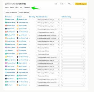 Calibration in performance reviews - Small Improvements Help Center