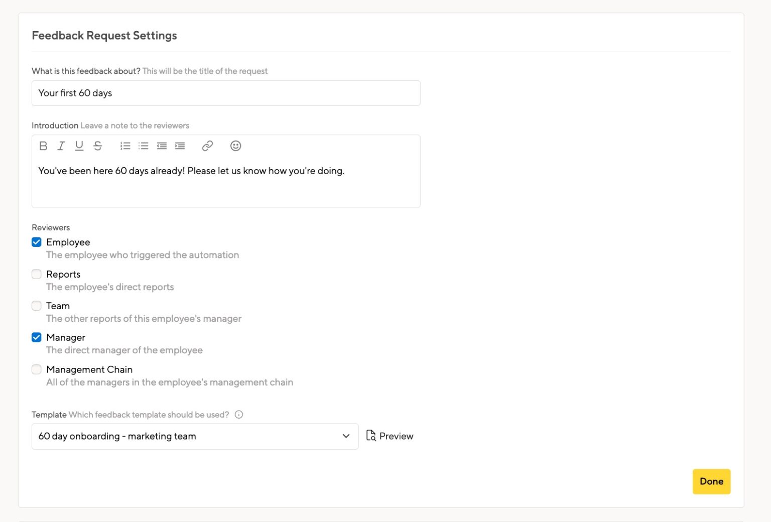 Automated Feedback Requests - Small Improvements Help Center