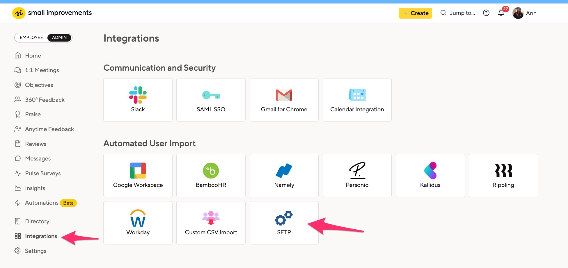 ADP SFTP - Small Improvements Help Center